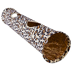 POPETPOP Collapsible Cat Tunnel Play Toy Foldable Tube, Cat Tunnels Ferret Tunnels and Tubes Tube Fun for Rabbits, Kittens and Small Animals