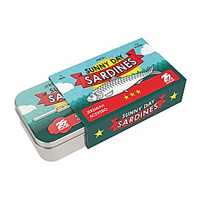 Sunny Day Sardines, Bite Sized Travel Card Game for 2 to 4 Players, Comes in a Mint Tin - 25th Century Games