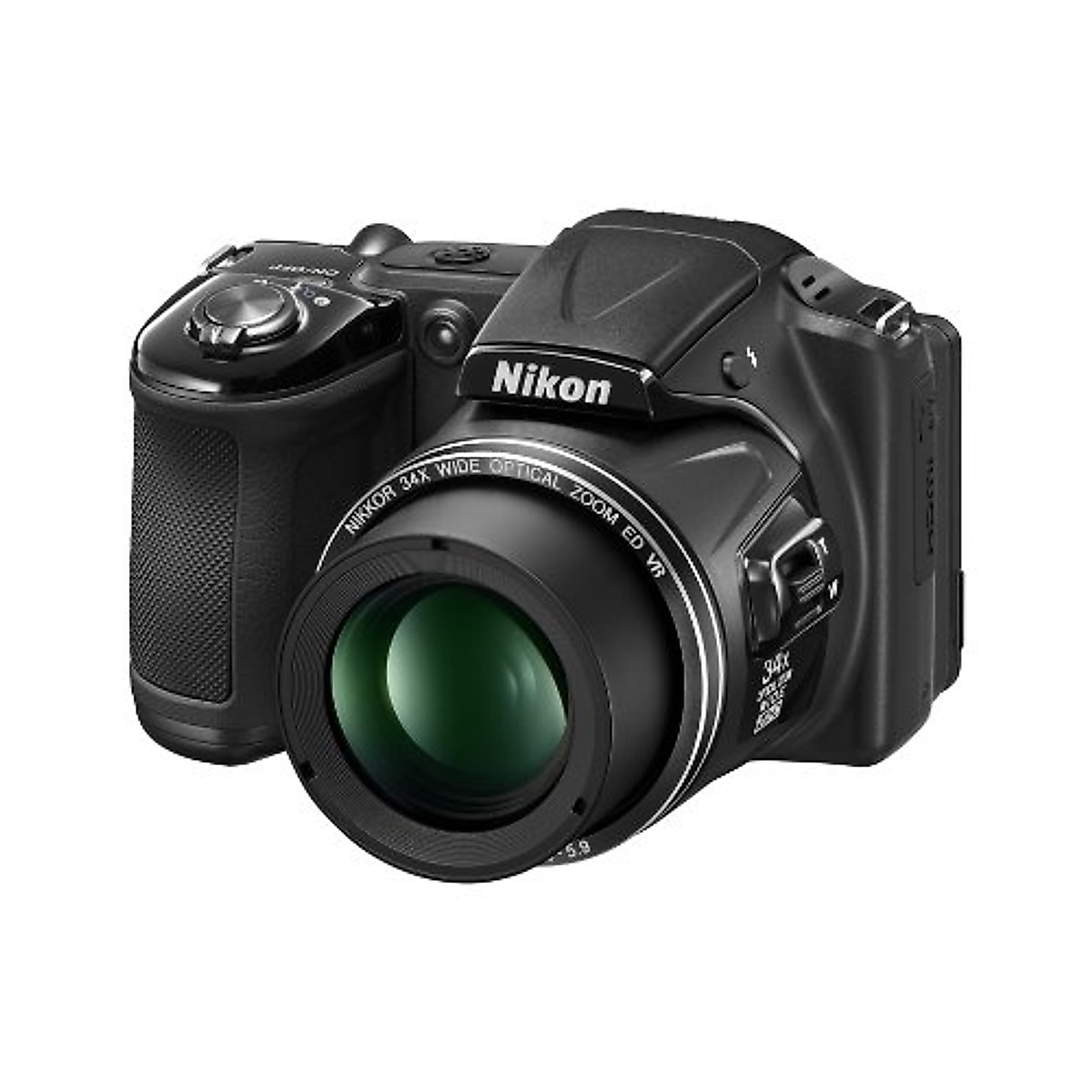 Nikon COOLPIX L830 16 MP CMOS Digital Camera with 34x Zoom NIKKOR Lens and Full 1080p HD Video (Black) (Discontinued by Manufacturer)