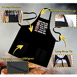 All Prime Outlet Nobody Knows More About Cooking Than Me. Nobody. Believe Me. I Am The Best Cook. Everyone Agrees - Funny Apron -100% Cotton - Universal Size - Adjustable Neck Strap - 2 Pockets