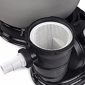 XtremepowerUS 4500GPH 19" Sand Filter with 1.5HP Above Ground Swimming Pool Pump Media System, 5-Way Valve Filter