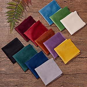 BENECREAT 12Pcs Assorted Double Sided Velvet Soft Fabric 7.8x11.4" Velvet Fabric for Wallet Purses Making and Other DIY Sewing Craft Project