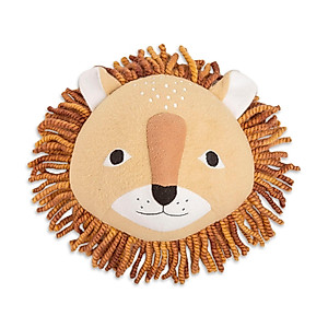 Crane Baby Safari Nursery Décor, Plush Animal Wall Décor for Boys and Girls, Lion, 10" x 9" x 5.5"