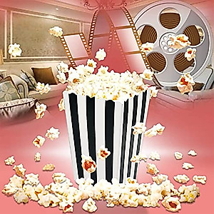 Popcorn Boxes 36 Pcs Cardboard Candy Containers for Small Movie Theater and Wedding Favors, Black