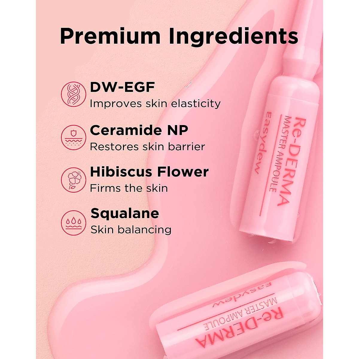 Easydew Re-DERMA Master Ampoule Award-Winning Anti Aging EGF Serum for Face/Neck/Eyes-14 Vials…