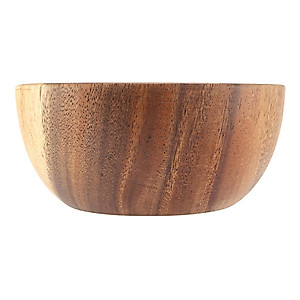A sixx Wooden Soup Bowl, Smooth Eco-Friendly Wooden Bowl, Healthy Wooden Salad Bowl, for Salad for Soup(16 * 7cm)