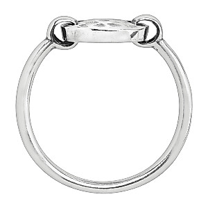 Silpada 'Seychelles' Hammered Disc Floater Ring in Sterling Silver, Size 7, Size 7