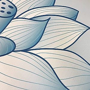 Abeigoi Round Meditation Yoga Mat Large Lotus Pilates Mat Non Slip Natural Rubber Backing Mat Suitable for Exercise, Meditation, Stretching and Yoga Workout Mat for Home Outdoor (4Ft)