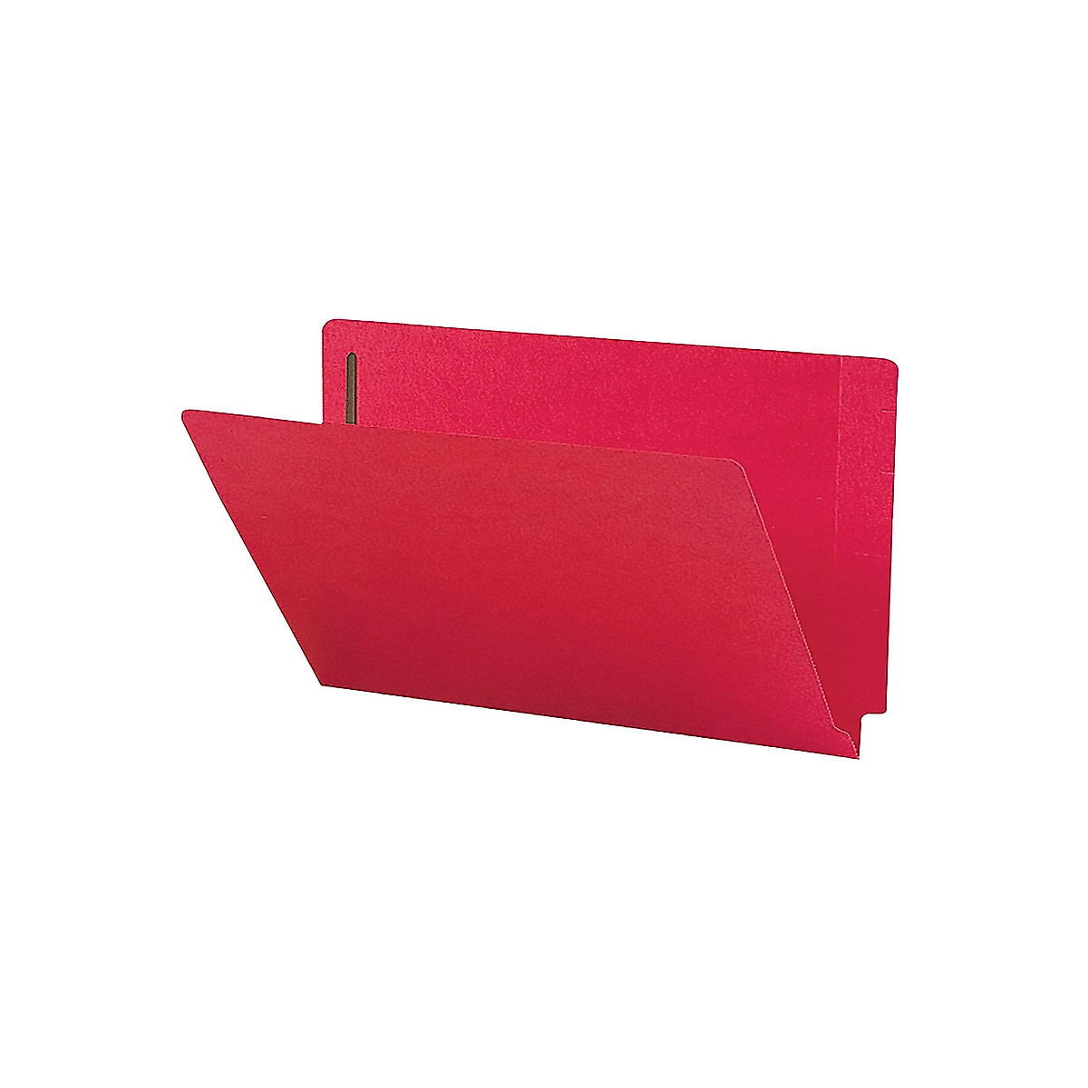 Smead End Tab Fastener File Folder, Shelf-Master® Reinforced Straight-Cut Tab, 2 Fasteners, Legal Size, Red, 50 per Box (28740)