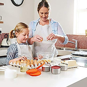 SUKKI Stainless Steel Condiment Containers - 3 x 3.4oz Salad Dressing Containers with Food Grade and Leakproof Silicone Lids - for Snacks, Desserts, Souffle, Baby Food