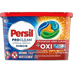 Persil Discs Laundry Detergent Pacs, Oxi, 38 Count