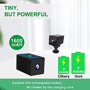 4K Wireless Wifi Camera,Upgrade 4K,1800mAh Battery Powered,WiFi Wireless Nanny Cam Home Security Camera Tiny Office Secret Surveillance Cam with 100 Days Standby AI Human Detection Auto Night Vision