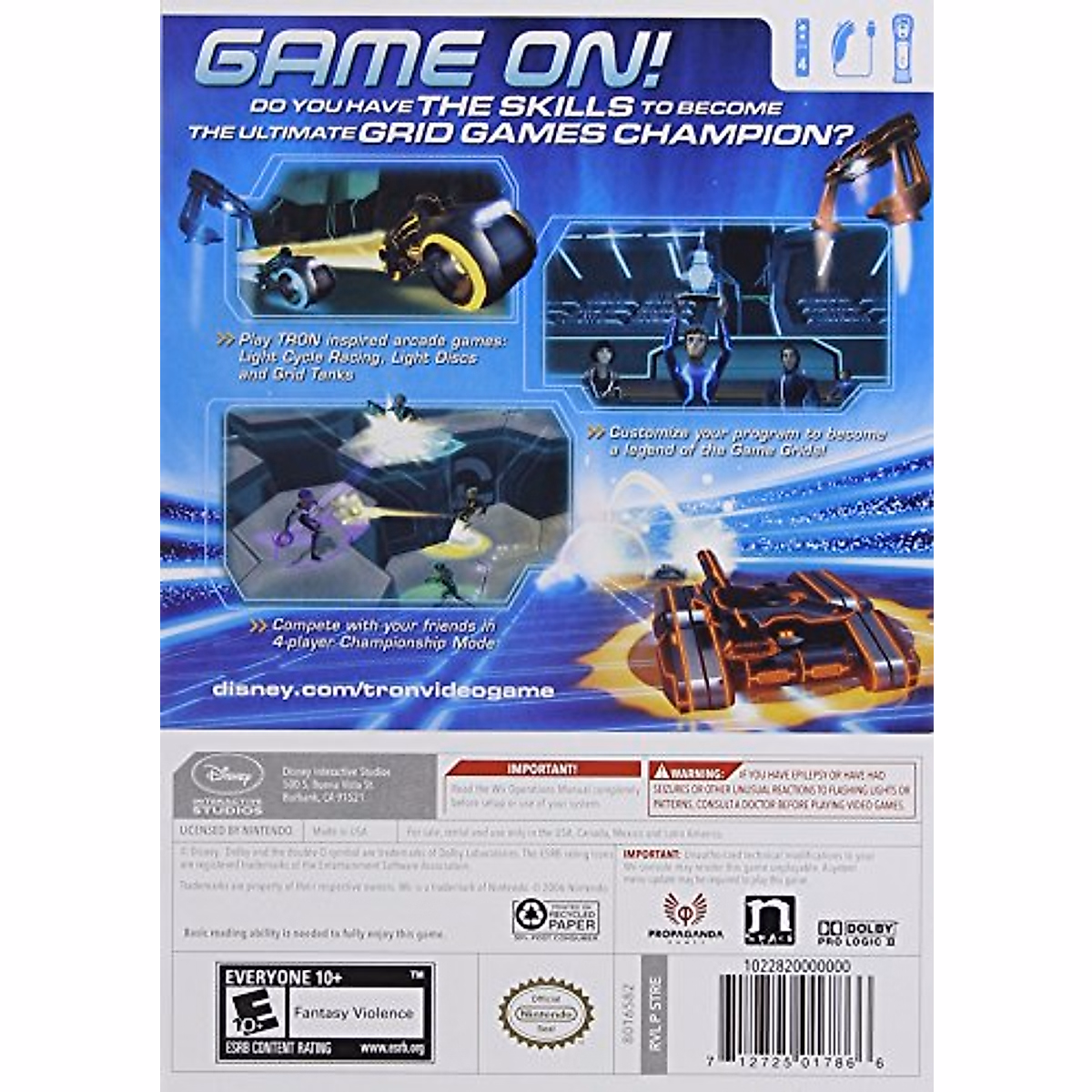 TRON: Evolution - Battle Grids - Nintendo Wii