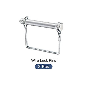 METALLIXITY Square Safety Coupler Pin 2pcs (3/8"x2.76"/ 10x70mm), Carbon Steel Shaft Locking Pin - for House Construction, Tractors, Trailers, Trucks, Mowers