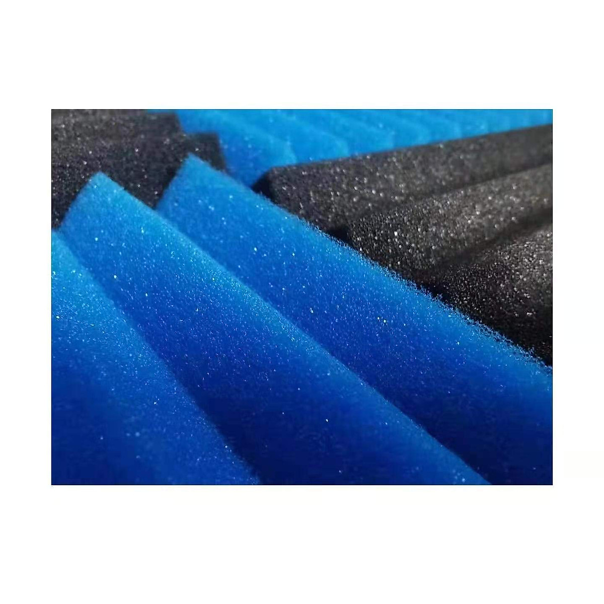 YDHTDLHC 52 Pack sound proof foam panels for walls studio equipment foam 12 ″; X12”；X1〃； Sound insulation cotton, suitable for churches, anchor rooms, karaoke halls, and home theaters (Black/Blue)