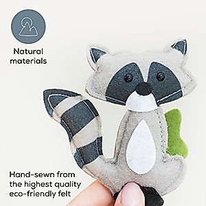 First Landings Woodland Baby Mobile for Crib - Baby Nursery Mobiles - Woodland Nursery Decor Theme - Gender Neutral Baby Stuff - Animals Forest Nursery Decor Baby Mobile - Woodland Baby Stuff