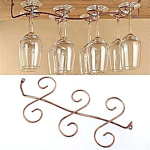 Red Wine Cabinet - 1pc 6 8 Wine Glass Rack Stemware Hanging Under Cabinet Holder Bar Screws - Copper Free Steel Short Carlisle Under Rubbed Large Commercial Stainless Glass Stemware Bronze In