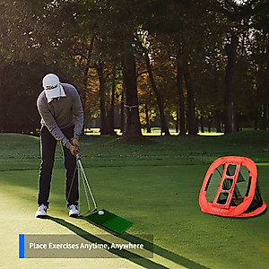 Pop Up Golf Chipping Net, Chipping Net Golf Target Removable, 1 Golf Net with 2 Hitting Mats and 16 Training Balls, Indoor/Outdoor Golf Training Equipment, Golf Gifts for Men And Womens