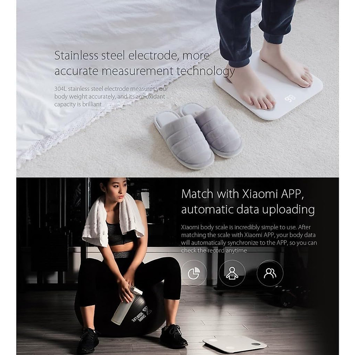 Xiaomi Mi Body Composition Scale 2 Mi Fit App Smart Mi Body Fat Scale