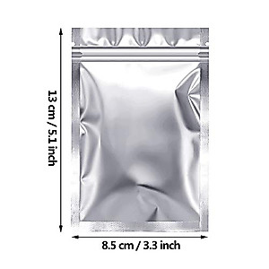 100 Pieces Storage Bags Holographic Packaging Bags Storage Bag for Food Storage (Silver, 3.3 x 5.1 Inch)
