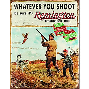 Tin Sign Retro Remington Established 1816 Hunting Fun Poster Home Bar Cafe Club Restaurant People Cave Wall Decoration 8x12 Inches