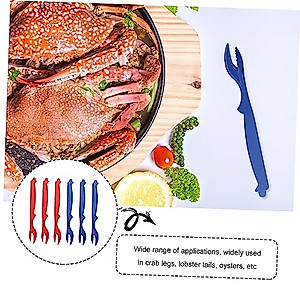 SWOOMEY 6pcs Crab Eating Tool Lobster Claw Lobster Pick Crab Opener Tools Blue Outfit Kitchen Utensil Sets Lip Gloss Set Crab Needles Crab Eating Gadgets Kitchen Tools Plastic Walnut Blush