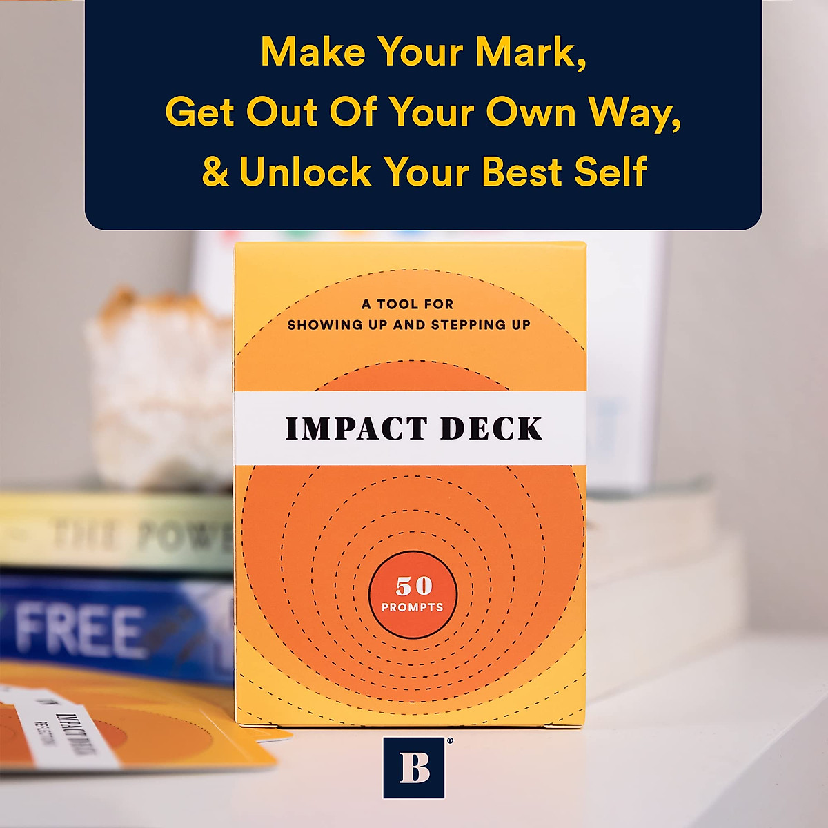 BestSelf Impact Deck - 20 Reflection & 20 Action Cards to Grow in Courage Over Comfort with 10 Affirmation Cards for Motivation