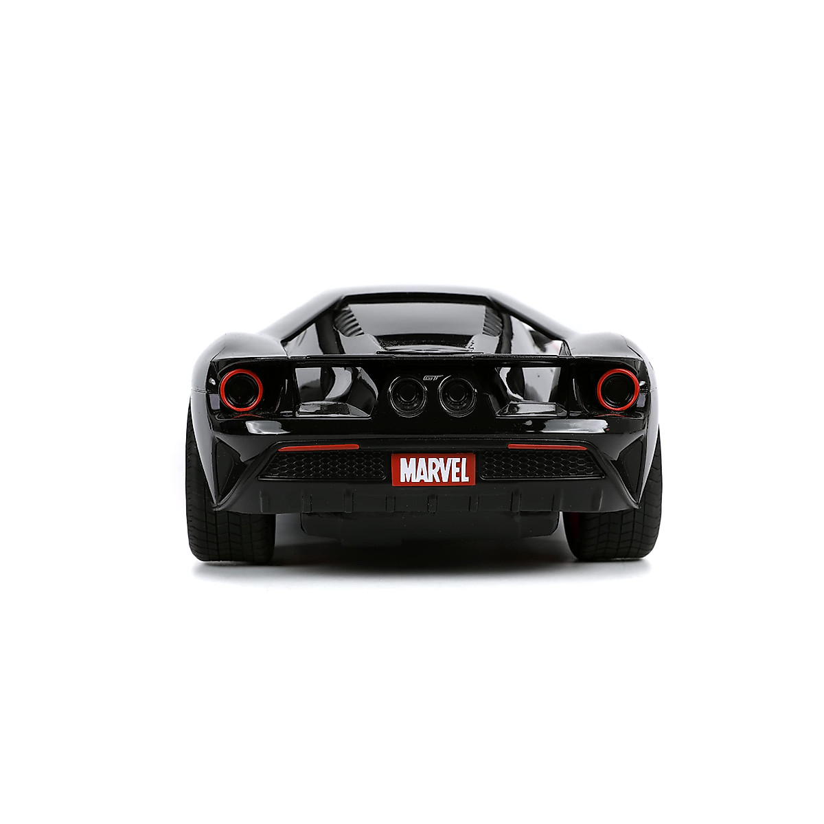 Jada Toys Marvel Spider-Man 1:16 Miles Morales 2017 Ford GT RC Remote Control Car 2.4GHz, Toys for Kids and Adults, Black