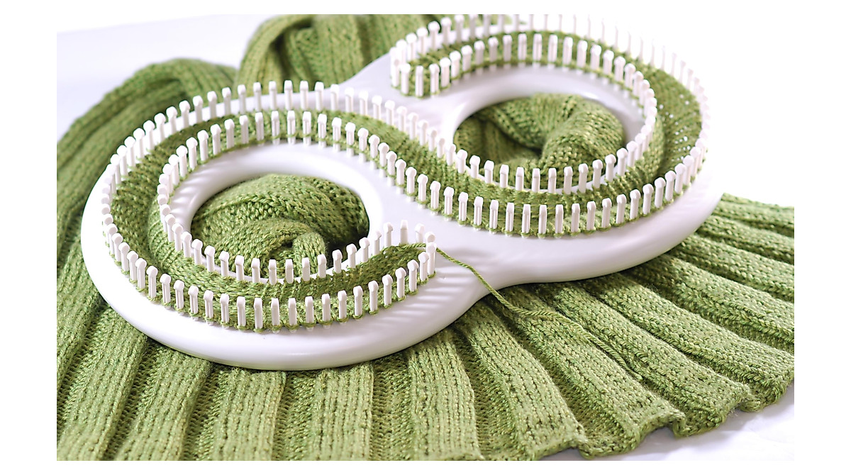 Authentic Knitting Board KB8000 Afghan Loom for Wide, Seamless Knits