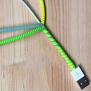 VizGiz 7 Pack Wired Earbuds Cable Protector Headphones Strain Relief Cable Boot Spiral Sleeve Protective Cover Cord Saver for Apple EarPods in-Ear Earbud Headphones 3.5mm Microphone Assembly Mic