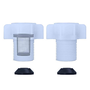 YUHX 7/8" Toilet Water Filter Screen Adapter (2 PCS) for 7/8 Toilet Tank Fill Valve and Bidet T Connector, 7/8 inch Male to 7/8 inch Female with Built-In Filter
