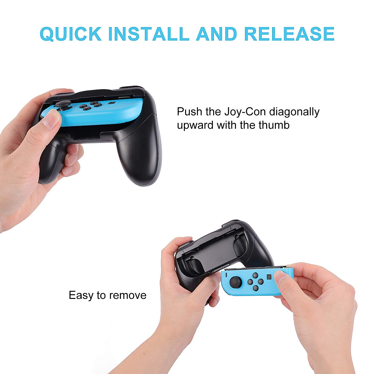 Switch Steering Wheel for Switch Accessories-Gifts for Men Gadgets Accessories for Switch Mario Kart Racing Game, Racing Wheel 4 Packs Lightweight Gadgets With Comfort Handle for Family Party