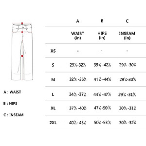 Little Donkey Andy Men’s Winter Hiking Ski Snow Pants, Softshell Insulated Pants, Fleece Lined, Water Repellant Black Size XXL