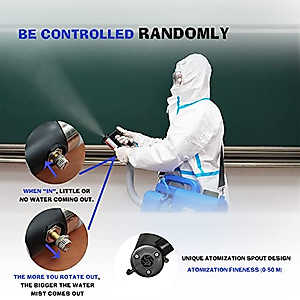 8L Electric Fogger Machine with Backpack, Ultra-Low Volume Sprayer Machine with Adjustable Flow Control Valve, Spraying Distance 26-40ft for Outdoor and Indoor Use