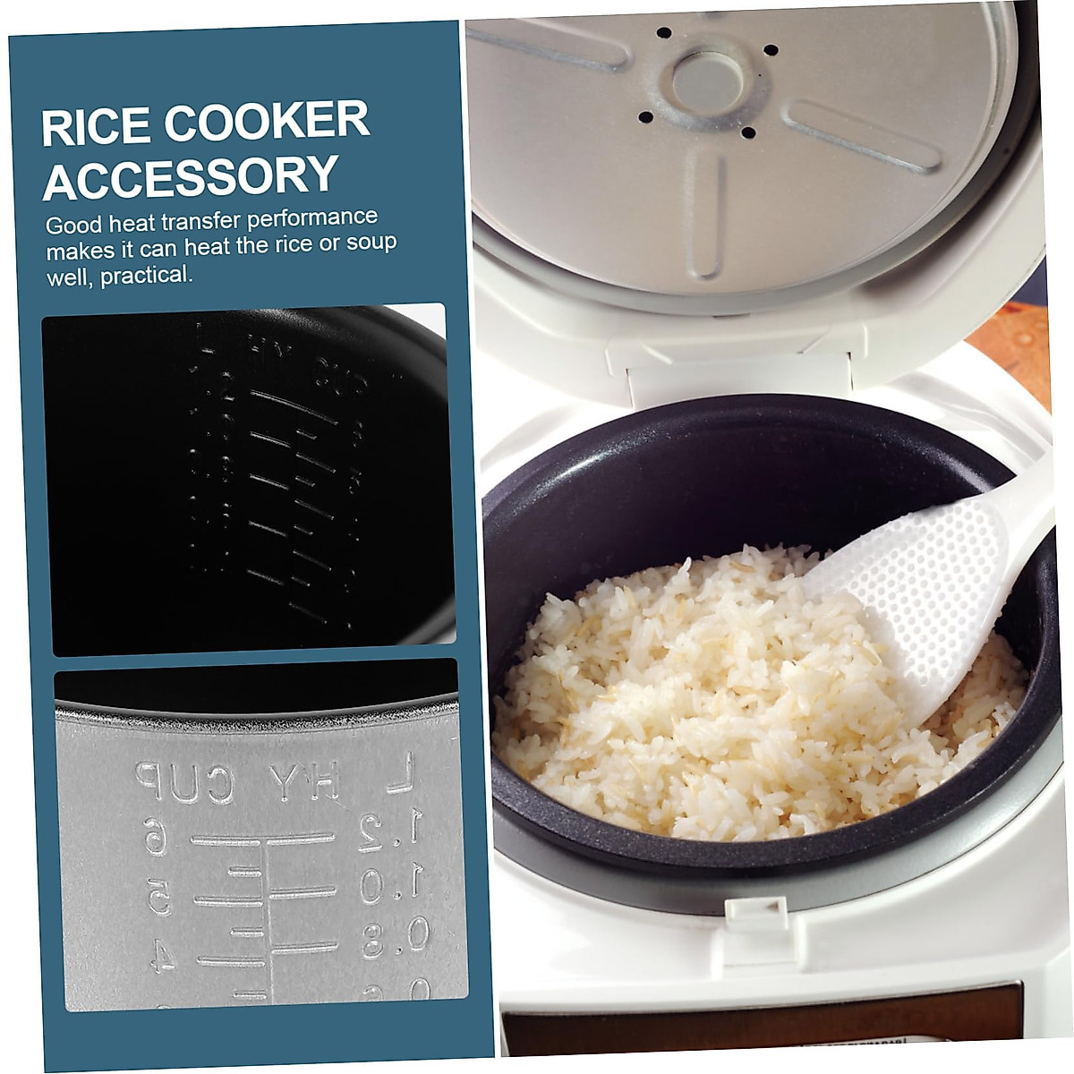 FELTECHELECTR Rice Cooker Liner Cooking Supply Tiger Rice Cooker Electric Cooker Pot Rice Pot Inner Pot Rice Cooker Replacement Pot Universal Baby Aluminum Alloy Glass Bottle Household