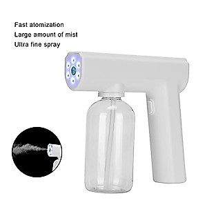 Mist Sprayer Gun Electric Spray Fogger Spray Fogger Handheld Atomizer Steam Nanometer Disinfectant Machine Office School Garden[White]