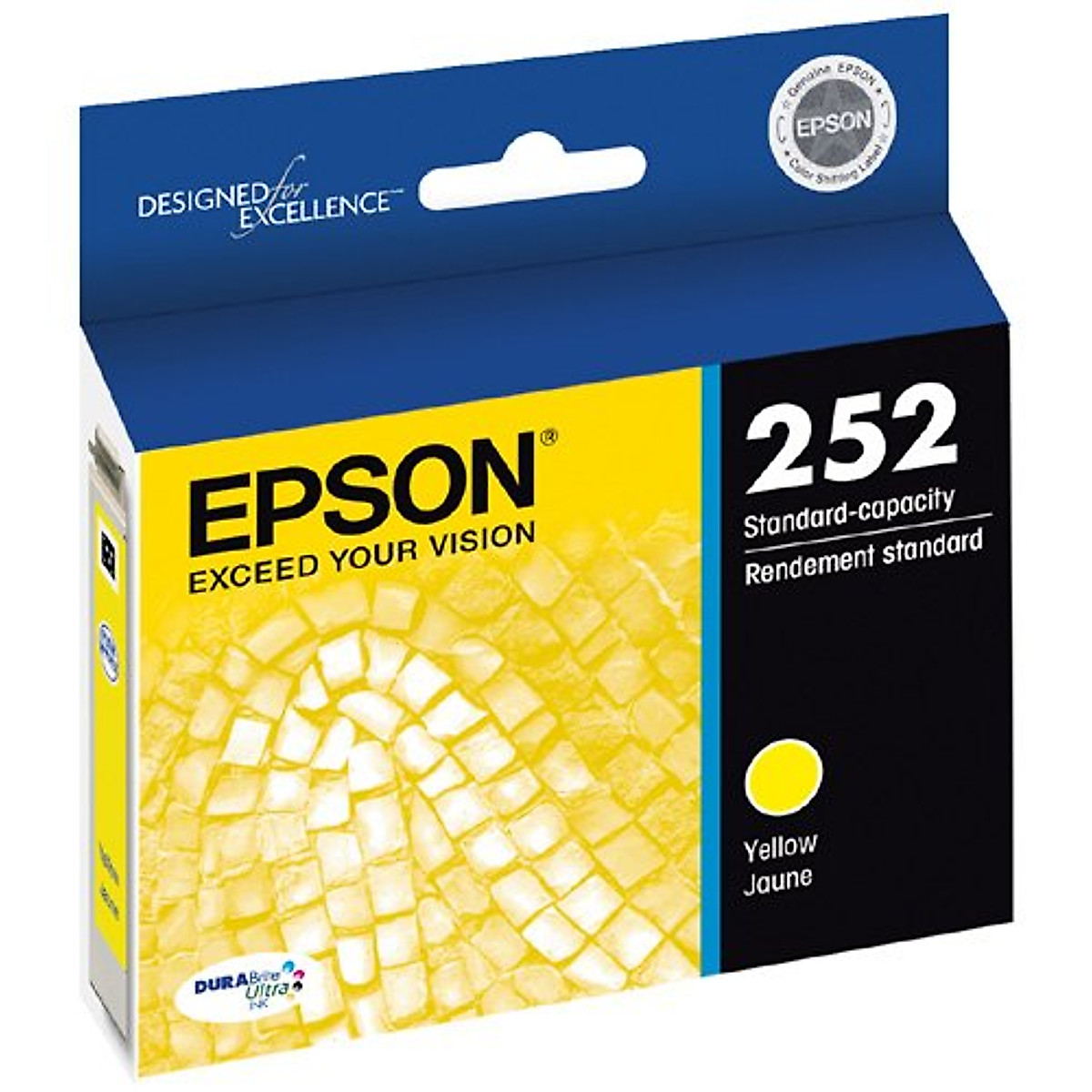 EPSON T252 DURABrite Ultra Ink Standard Capacity Yellow Cartridge (T252420-S) for select Epson WorkForce Printers