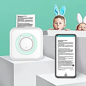 Instaproud - Portable Sticker Printer, Mini Printer Sticker Maker, Mini Pocket Thermal Printer, Mini Printer Portable Bluetooth-Compatible Photo Printer for Photos, Diaries, Memos (Pink(Set-5))