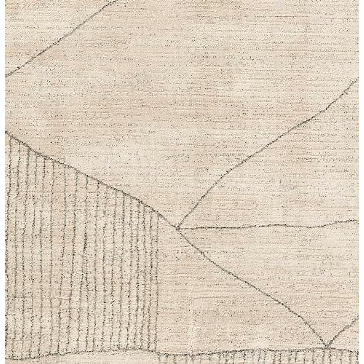 Momeni Rugs WREN 2 Area Rug, 5'3" X 7'3" Ivory Carpet for Living Room, Bedroom, Hallways, Bathroom, and Home Office