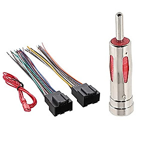 RED WOLF Car Aftermarket Radio Stereo Wiring Harness Adapter Connector for Select 2006-2013 Chevy GMC Express Savana Buick w/Antenna Adapter Connector Plug to Pioneer JVC Alpine