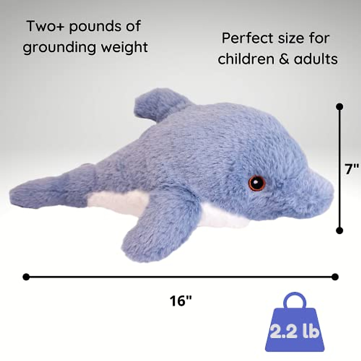 Weighted Stuffed Animal Heating Pad - Lavender Scented Plush Dolphin - Microwavable Stuffed Animal - Dolphin Gifts for Kids Adults - Large Stuffed Dolphin Toy
