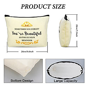 Inspirational Gifts for Women Christmas Gifts for Friends Mom Stocking Stuffers for Girlfriend Daughter Cute Birthday Anniversary Valentine Gifts for Wife Female You are Beautiful Makeup Cosmetic Bags
