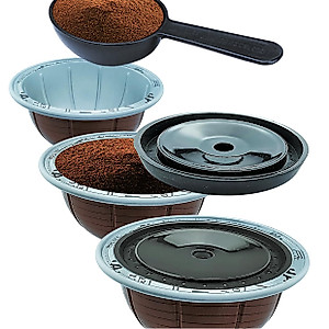 4 REUSABLE COFFEE CAPSULE DISCS: refillable for VERTUOLINE & VERTUO capsules pods, compatible with NESPRESSO VERTUOLINE & VERTUO pods, 4 DISC SET for capsule SIZE 1.35/2.70/5.07/7.77/14.00 FL OZ