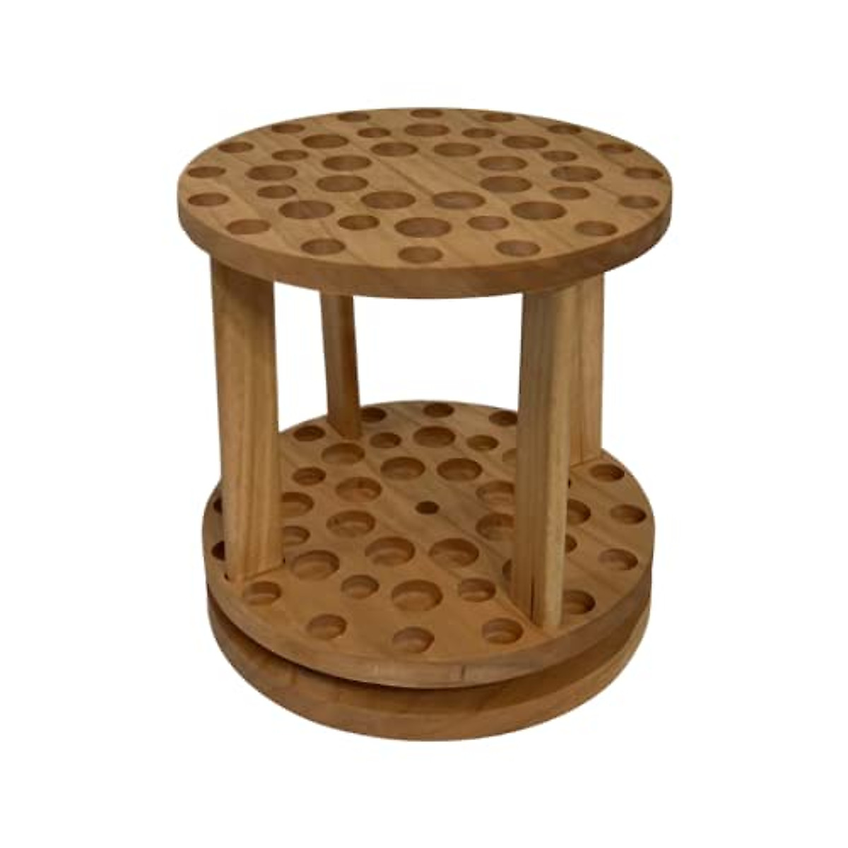 BlackLabMill Rotating Paint Brush Holder - Handmade Paint Brush Holder Rotating Art Supply Organizer – Large Capacity Cherry Hardwood Brush Organizer for Desk, Arts and Crafts