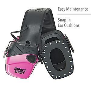 Howard Leight Impact Sport Electronic Shooting Earmuff, Youth/Small, Pink (R-02533)