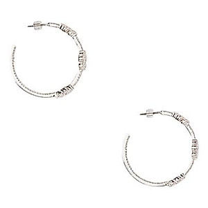 Kate Spade Gleaming Gardenia Flower Hoops in Silver