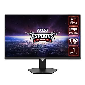MSI G274, 27" Gaming Monitor, 1920 x 1080 (FHD), IPS, 1ms, 170Hz, G-SYNC Compatible, HDMI, Displayport, Tilt