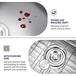 22In Kitchen Sink,Undermount Sink With Grid,16 Gauge Stainless Steel Kitchen Sink,Single Bowl Kitchen Sink,Workstation Sink,Kitchen Sink,Include Roller Drying