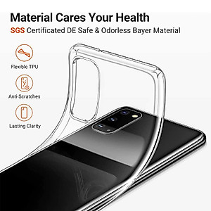 HGJTF Phone Case for Motorola ThinkPhone (6.6") Case with 4 X Tempered Glass Protective Film, Slim Soft TPU [Shockproof X Anti-Yellowing] Clear Shell, for Motorola ThinkPhone Case