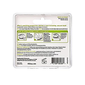 KISS Ever Ez Lashes, Lash Glue, EverEz Aloe Vera Strip Lash Adhesive, Clear, Includes Lash Adhesive, Long Lasting Wear, Can Be Used with Strip Lashes and Lash Clusters